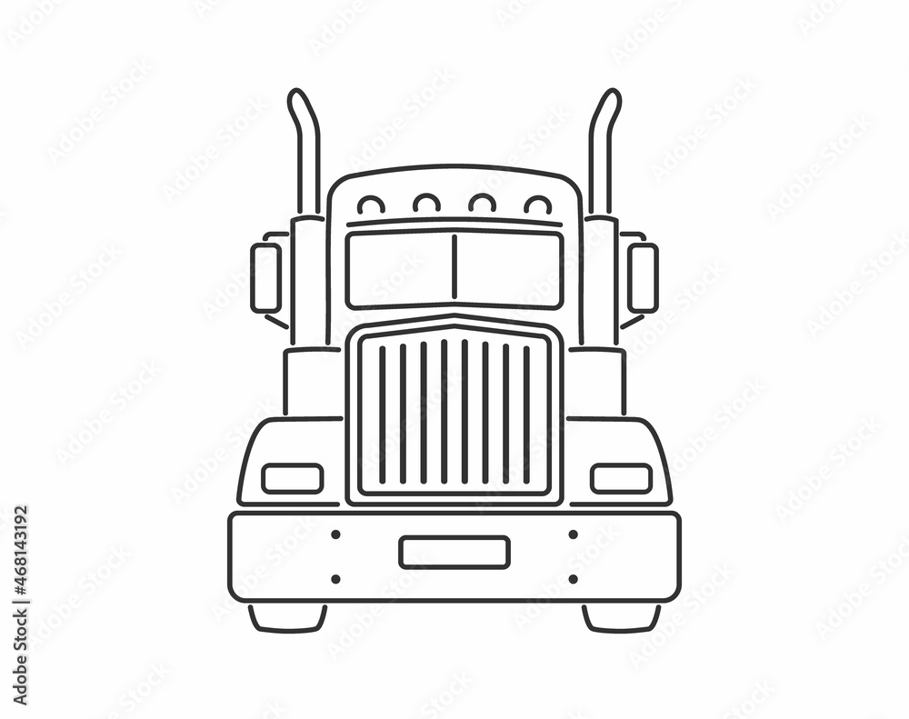 Semi Truck. Vector Lorry. Freight transportation. Flat vector ...
