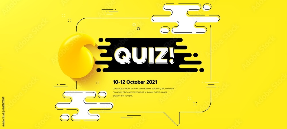 Quiz text. Quote chat bubble background. Answer question sign ...