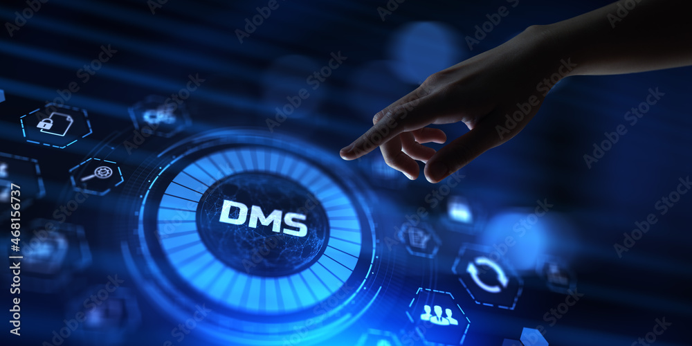 DMS Document management system business automation technology concept ...
