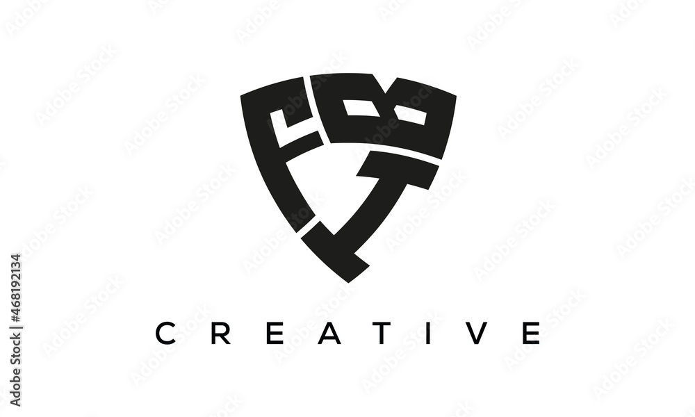 FIB letters logo, security Shield logo vector Stock Vector | Adobe Stock