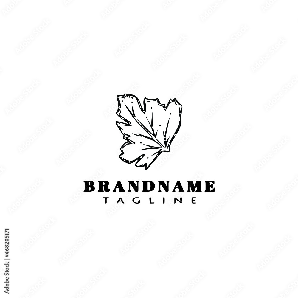cilantro logo cartoon icon template black isolated vector illustration ...