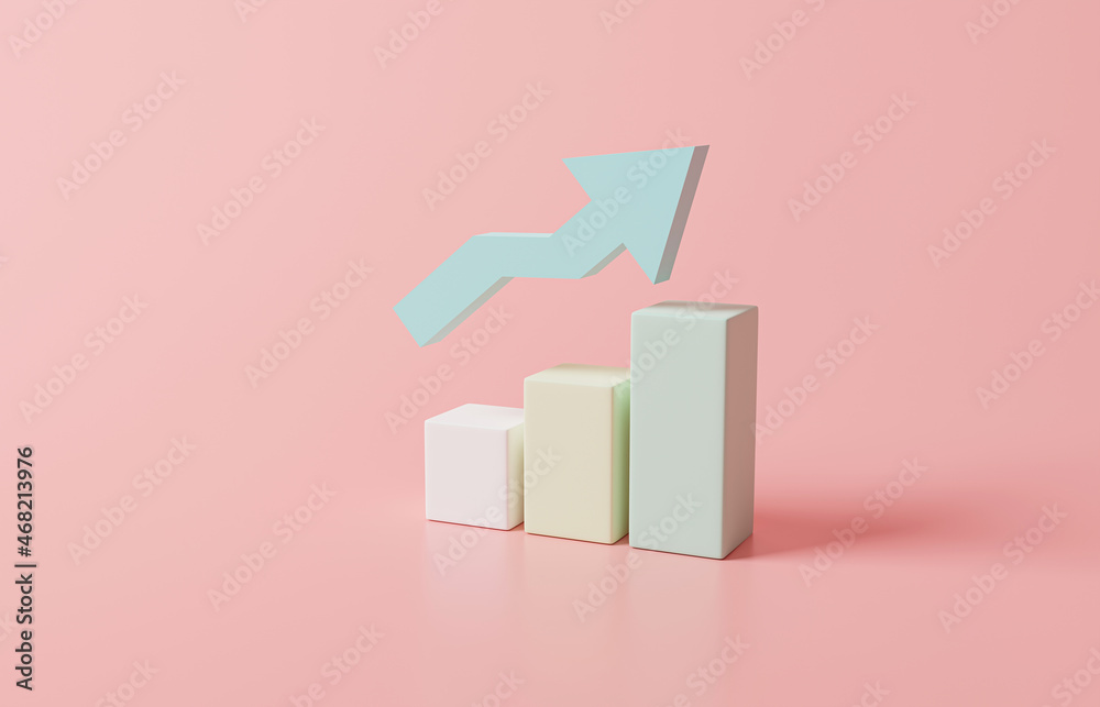 Business strategy concept on pink pastel background. Business ...