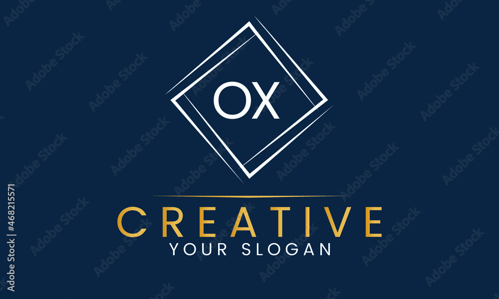 OX Logo Letter design template, Letter OX logo design, Alphabet letters ...