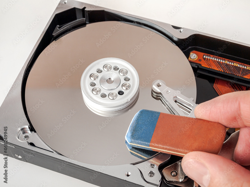 Foto De Hard Disk For Data Storage Recovery After Erasure Full Disk Formatting Low Level