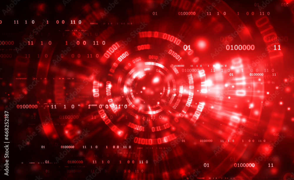 Binary Code Background, Digital Abstract technology background, flowing ...