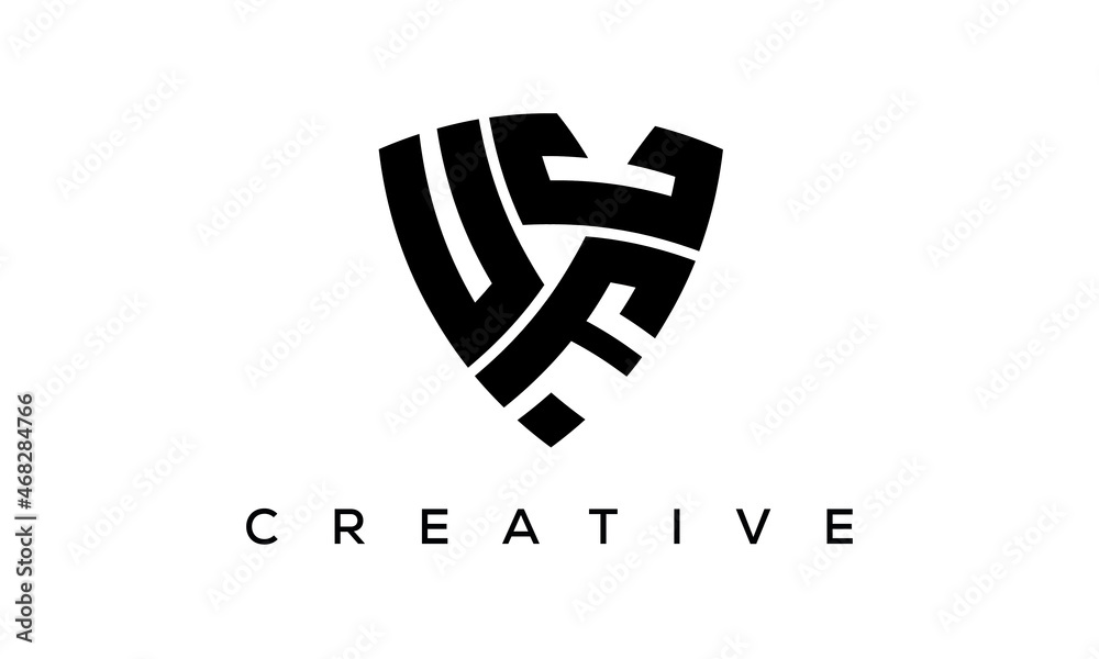 UFC letters logo, security Shield logo vector Stock Vector | Adobe Stock