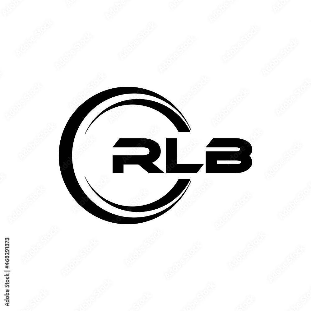 RLB letter logo design with white background in illustrator, vector ...