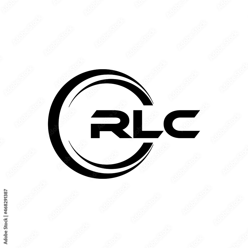 RLC letter logo design with white background in illustrator, vector ...