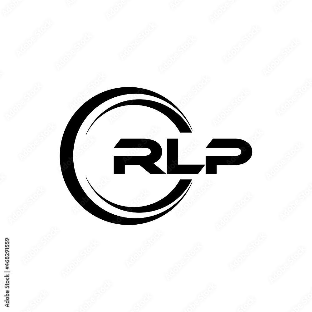 RLP letter logo design with white background in illustrator, vector ...