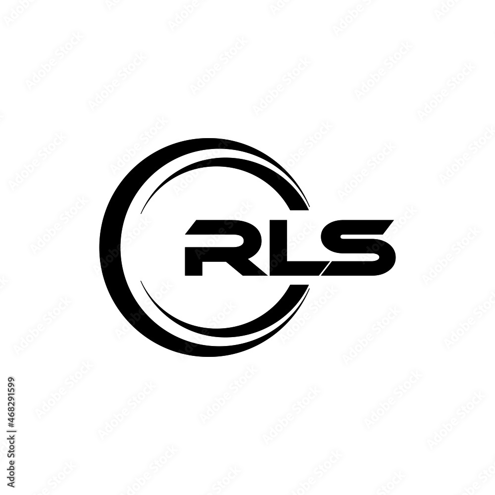 RLS letter logo design with white background in illustrator, vector ...
