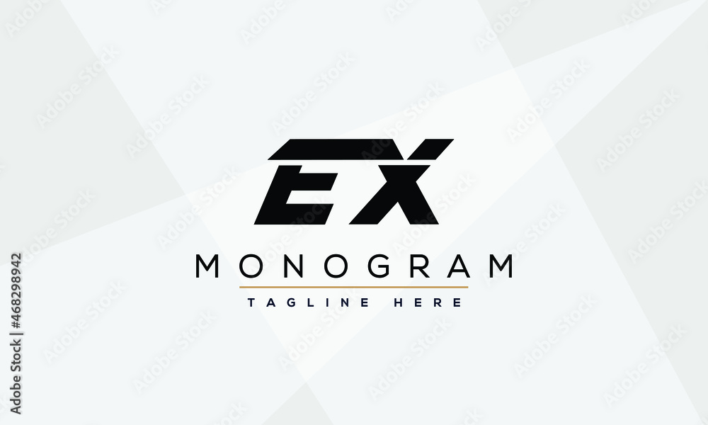 EX initials monogram letter text alphabet logo design Stock Vector ...