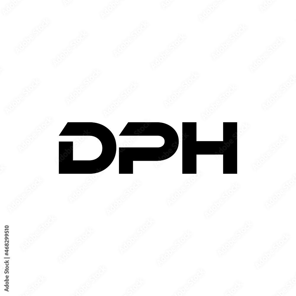 Vecteur Stock DPH letter logo design with white background in ...