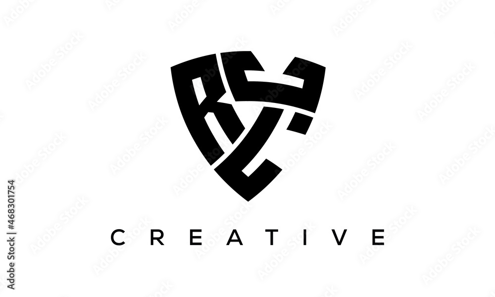 RLC letters logo, security Shield logo vector Stock Vector | Adobe Stock