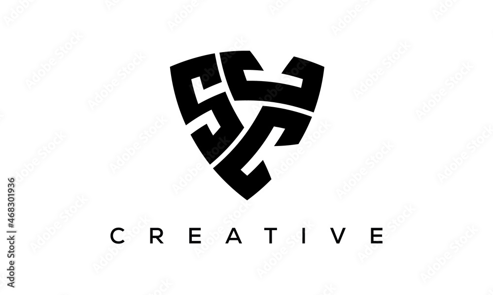 SCC letters logo, security Shield logo vector Stock Vector | Adobe Stock