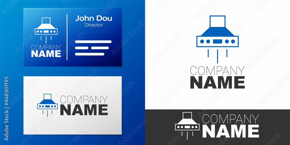 Logotype Kitchen extractor fan icon isolated on white background ...