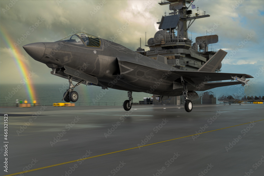 Lockheed Martin F-35 Lightning II takes off from the aircraft carrier ...