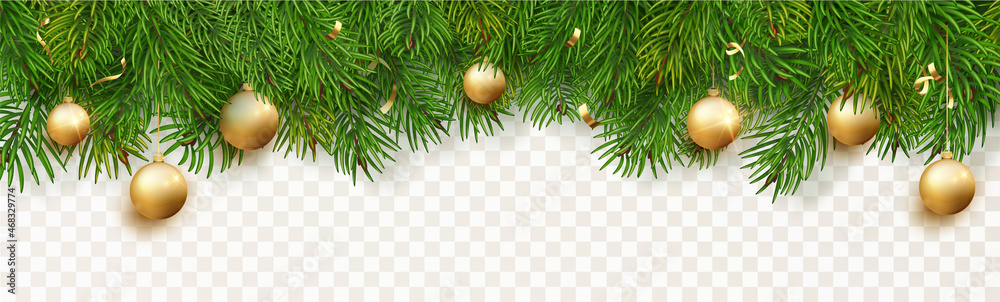 Gold Christmas Border