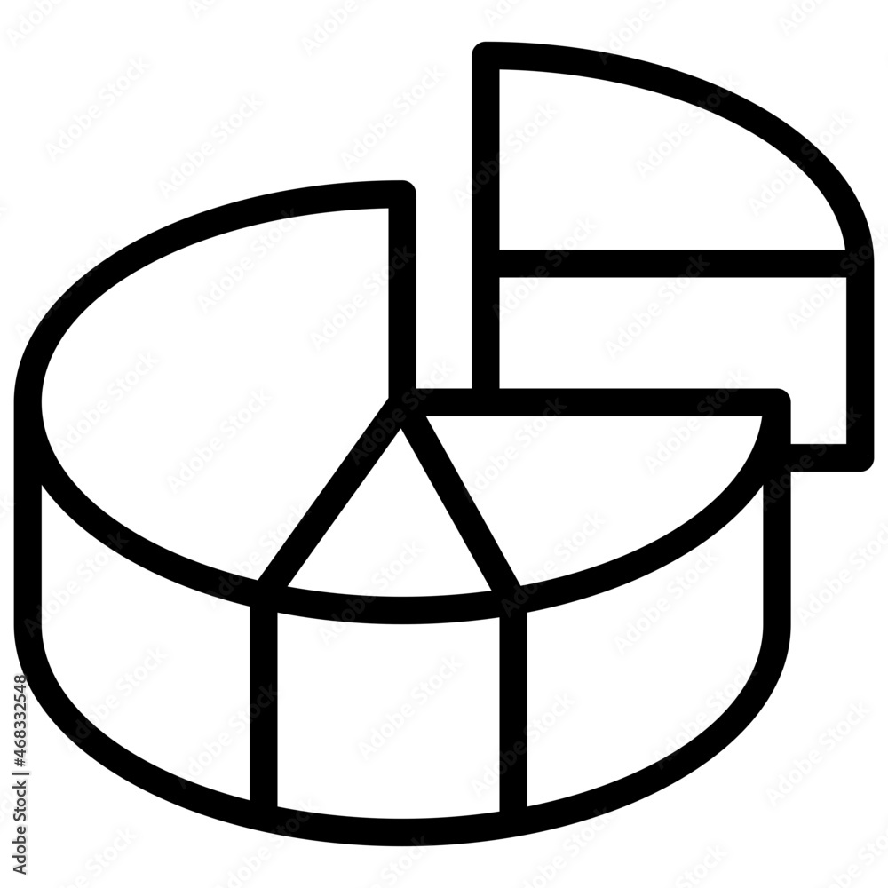 pie chart outline icon,ar,out,graphic,illustration Stock Vector | Adobe ...