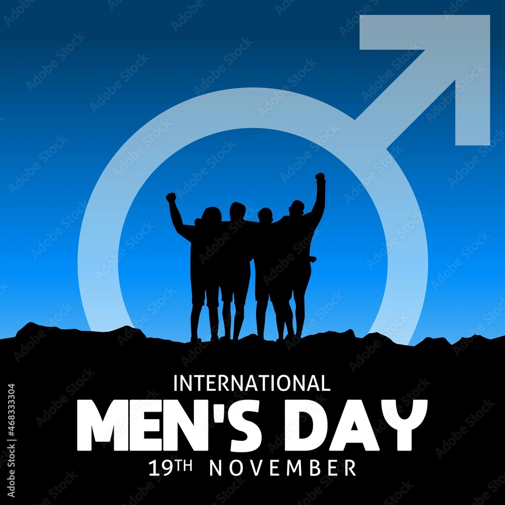 International men's day theme . Vector illustration. Illustration men's ...