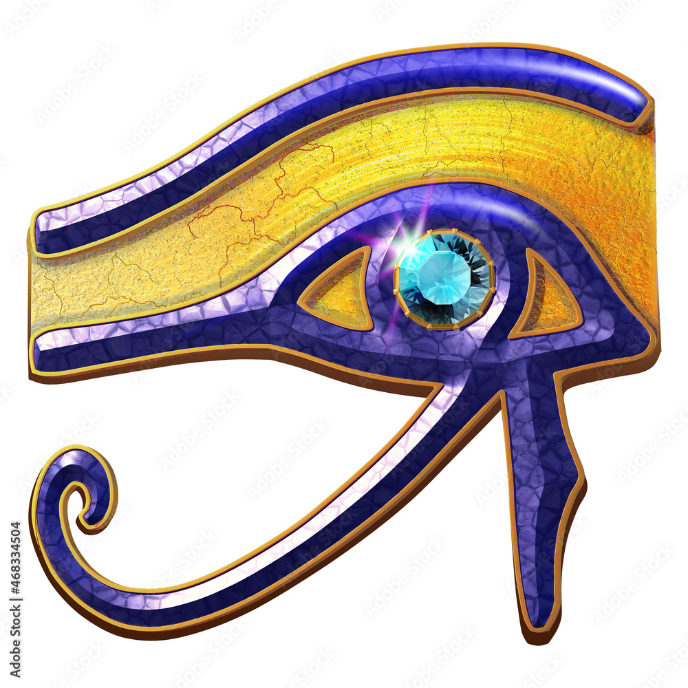 Representation of the solar eye or the Eye of Ra, symbol of the ancient ...