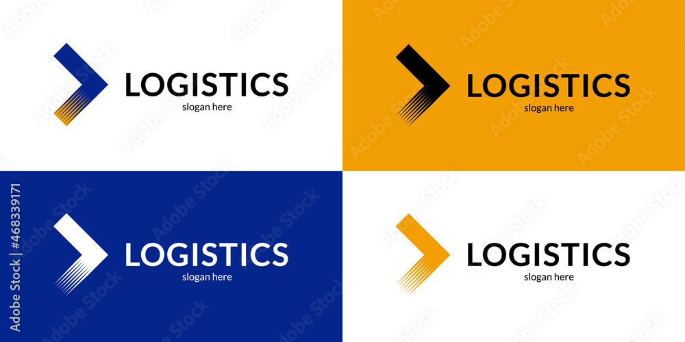 Modern logistics logo Stock Vector | Adobe Stock