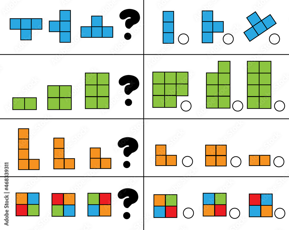 What comes next educational children game. Kids logic activity with ...