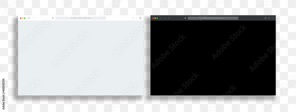 Browser window design isolated on transparent background. Web window ...