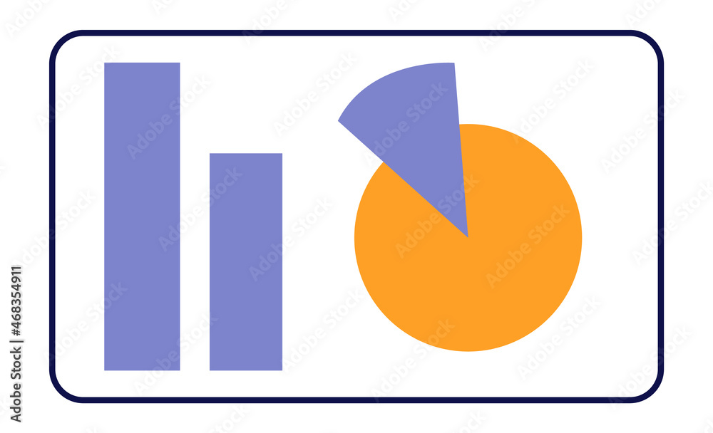 Diagram chart frame. Data analytics icon. Dashboard element Stock ...