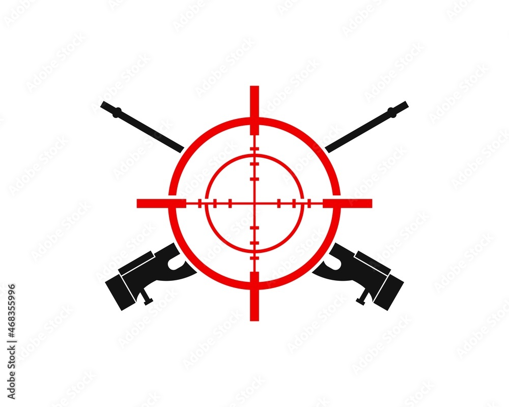 Poster Cross air riffle with sniper symbol inside – Wall Art | UkPosters
