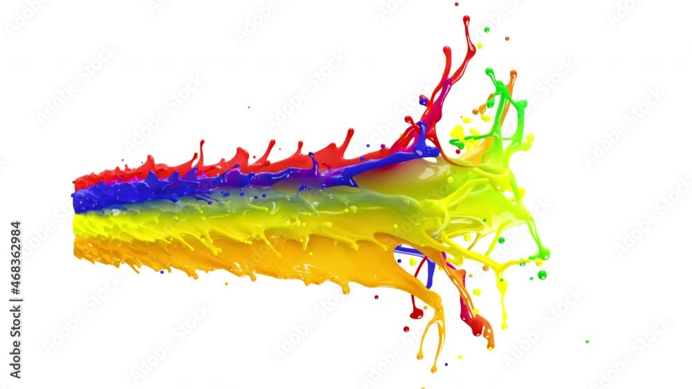 Color paint splash, with luma mask, ready for compositing. High ...