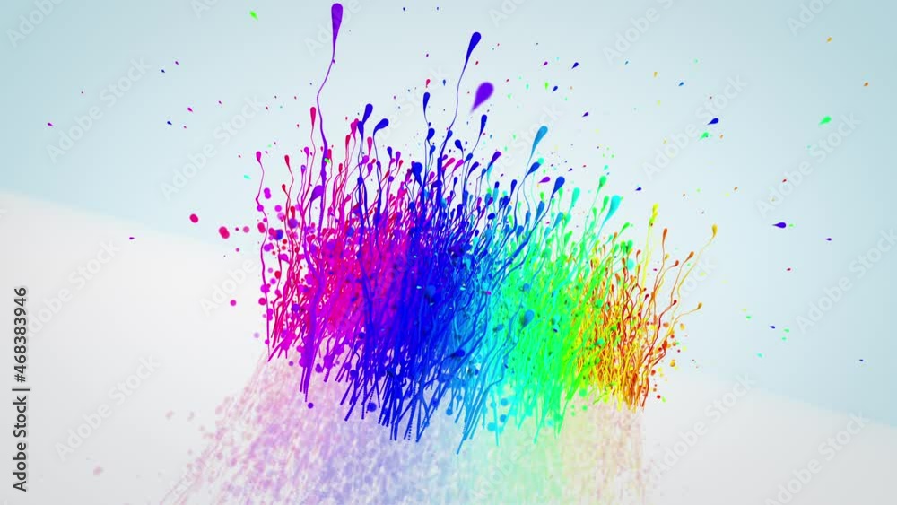 Colorful splashing paint Color Burst - colorful iridescent rainbow ...