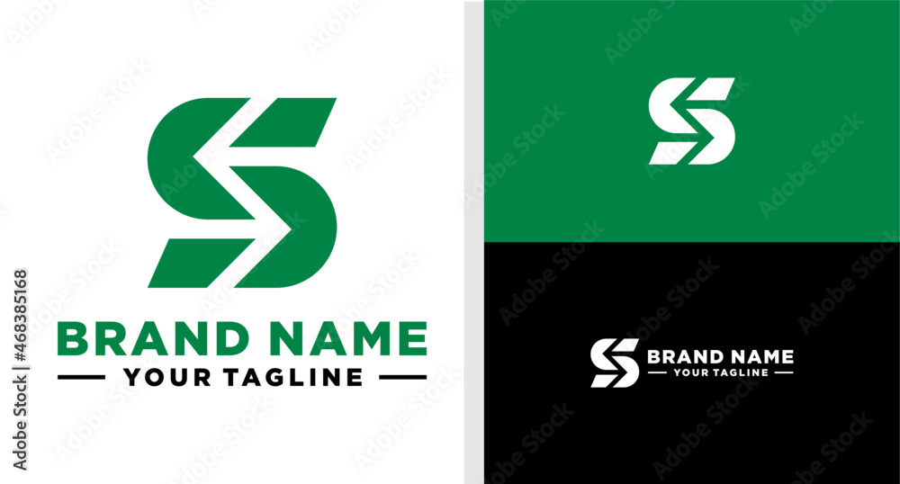 LETTER S LOGO ARROW NEGATIVE SPACE TRADE EDITABLE Stock Vector | Adobe ...