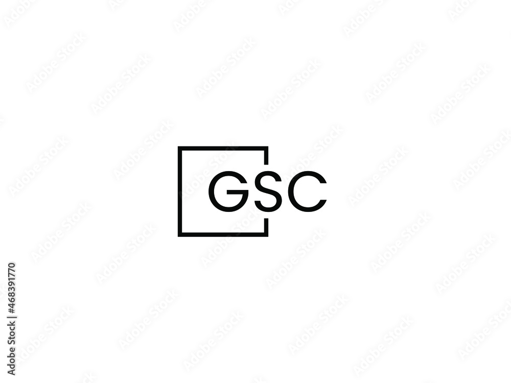 GSC Letter Initial Logo Design Vector Illustration Stock Vector | Adobe ...
