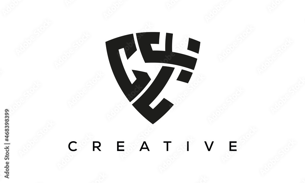 CLF letters logo, security Shield logo vector Stock Vector | Adobe Stock