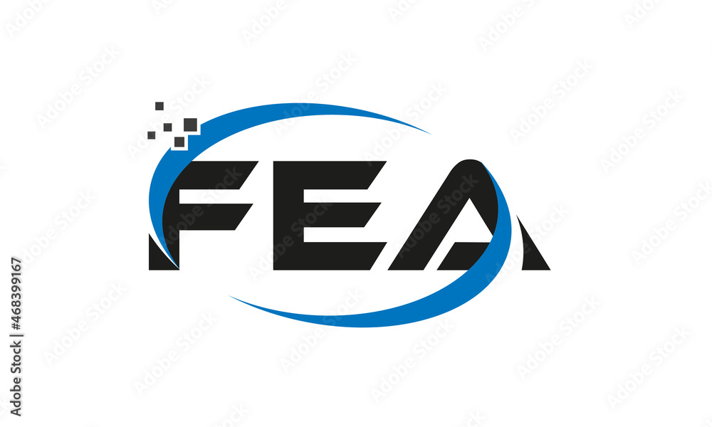 dots or points letter FEA technology logo designs concept vector ...