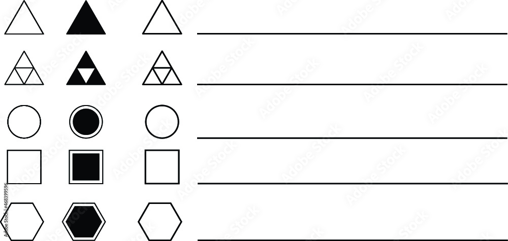 Single Bullet Journal Task List Template Set Stock Vector | Adobe Stock