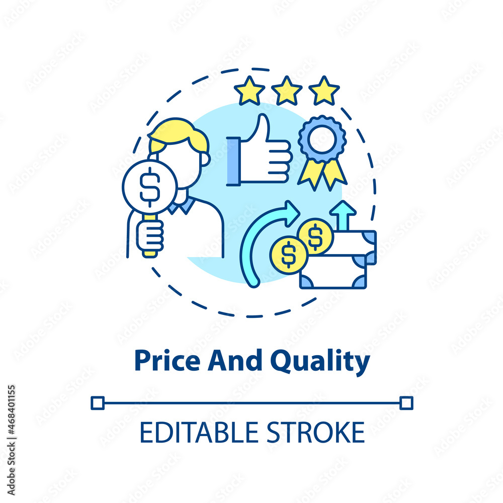 Price and quality concept icon. Customer satisfaction level from ...