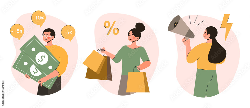 Cashback Offer, Total Sale and Festive Discount. Characters return ...