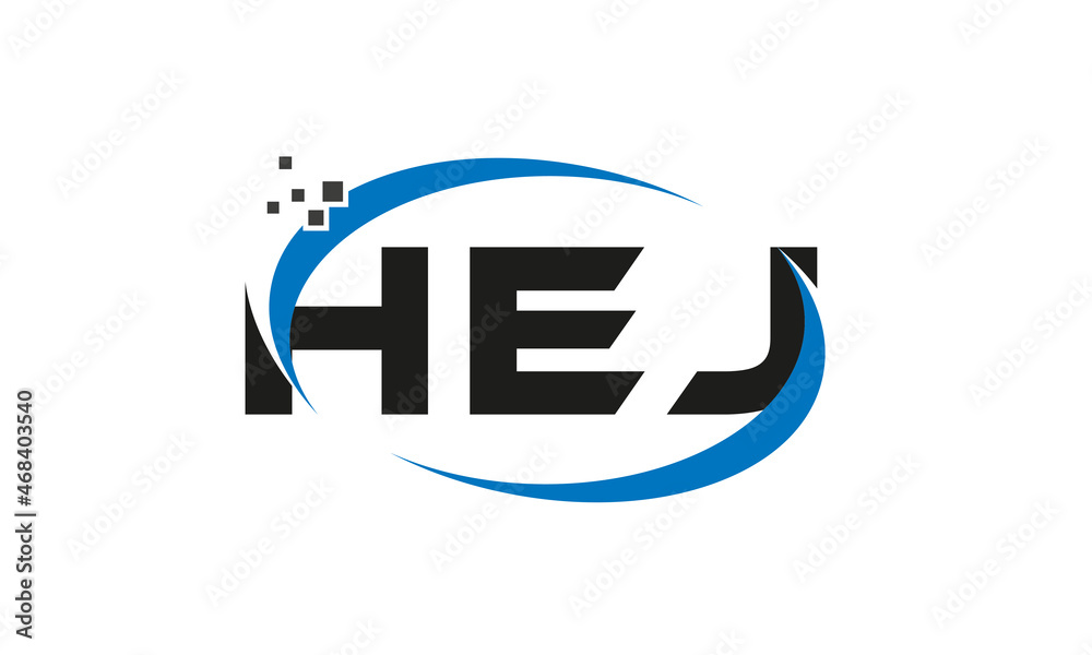 dots or points letter HEJ technology logo designs concept vector ...