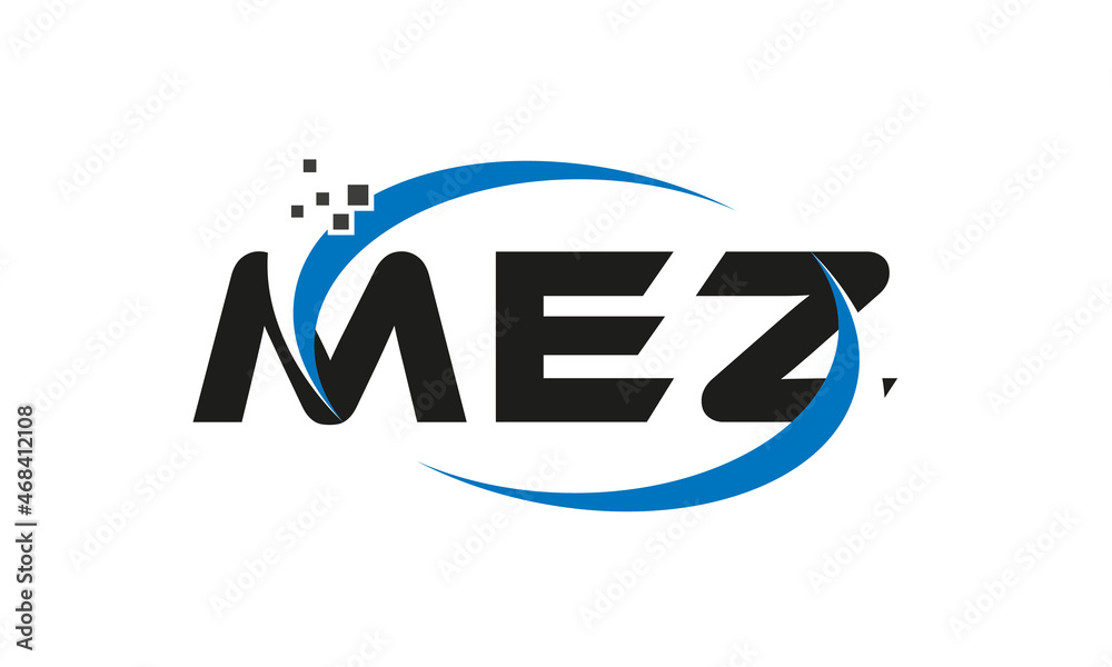 dots or points letter MEZ technology logo designs concept vector ...
