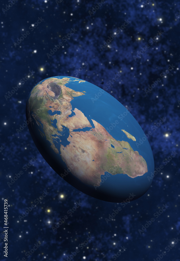 flat Earth theory Stock Illustration | Adobe Stock