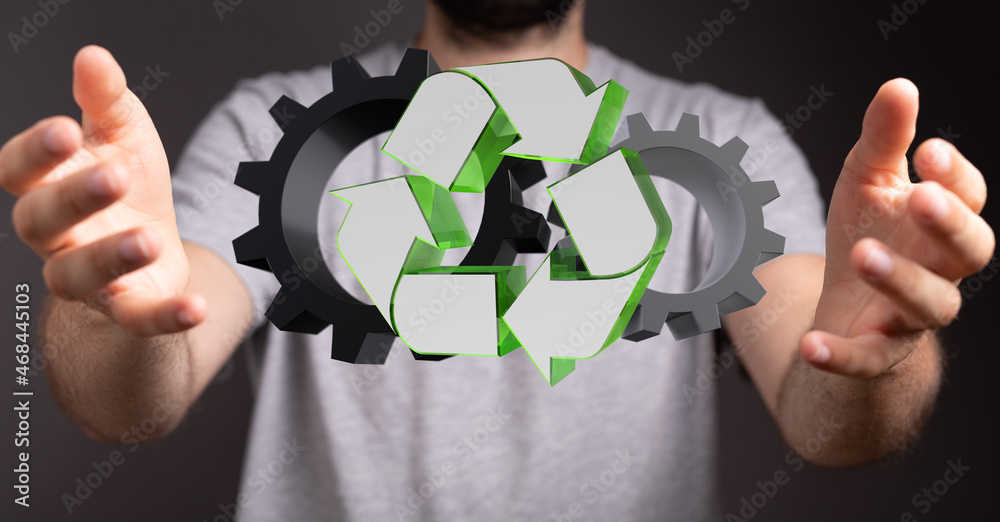 Green Technology Symbol 3d concept. Stock Photo | Adobe Stock