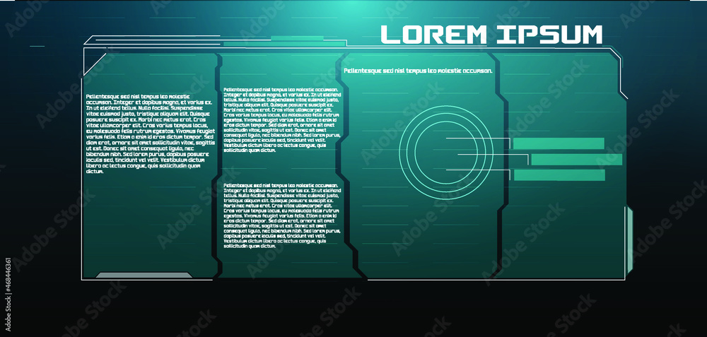 HUD UI GUI futuristic user interface screen elements set. High tech ...