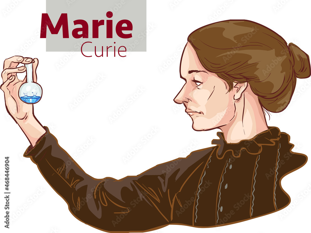 Marie curie vector image Stock Vector | Adobe Stock