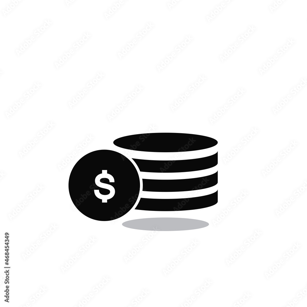 Money icon vector isolated on white background. Trendy money icon in ...