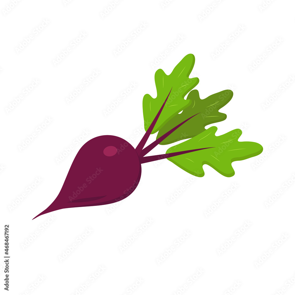 beet vector sign, isolated object. Burgundy beet logo in flat style ...