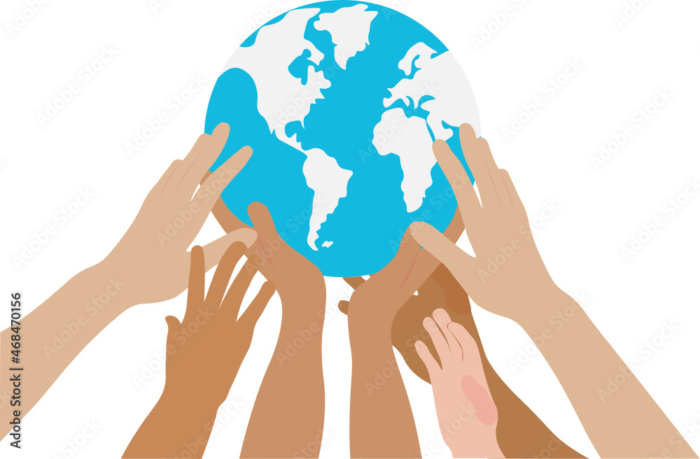 medio ambiente. cuidar el planeta. el mundo sostenido por tus manos ...