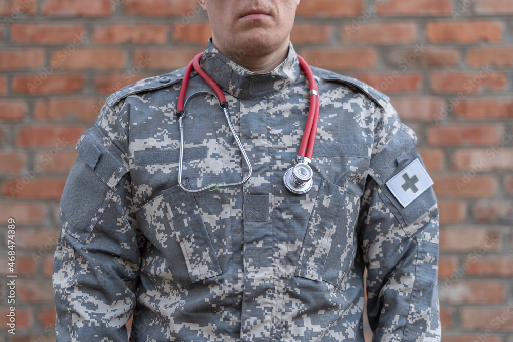 Concept of military medicine. Military ranger medic background. Stock ...