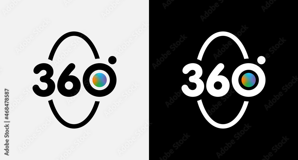 360 degree logo concept. 360 degrees Stock Vector | Adobe Stock