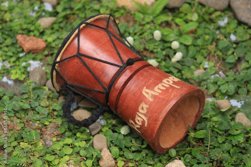 unique souvenirs of traditional percussion instruments called Kendang ...